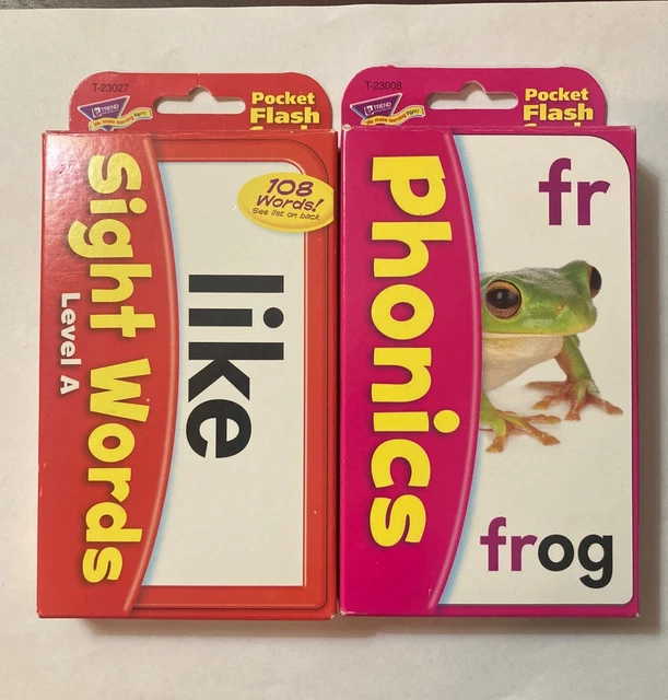 TREND ENTERPRISES FLASH Cards Lot X2 PHONICS & SIGHT WORDS $11.99 ...