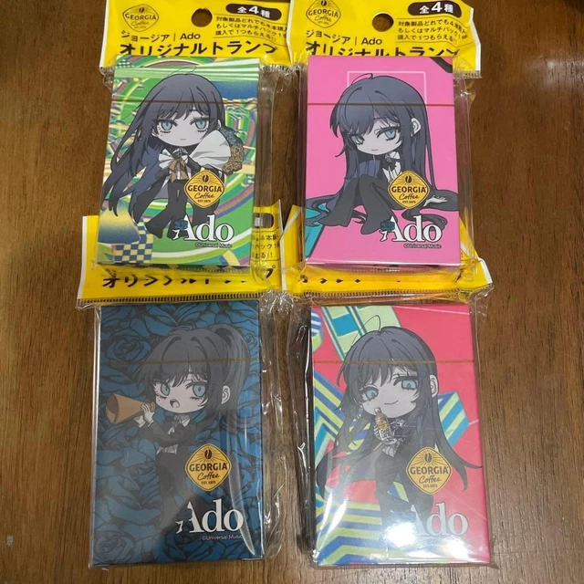 ADO × GEORGIA Coffee Limited Playing Cards Set of 4 New Sealed Japan ...