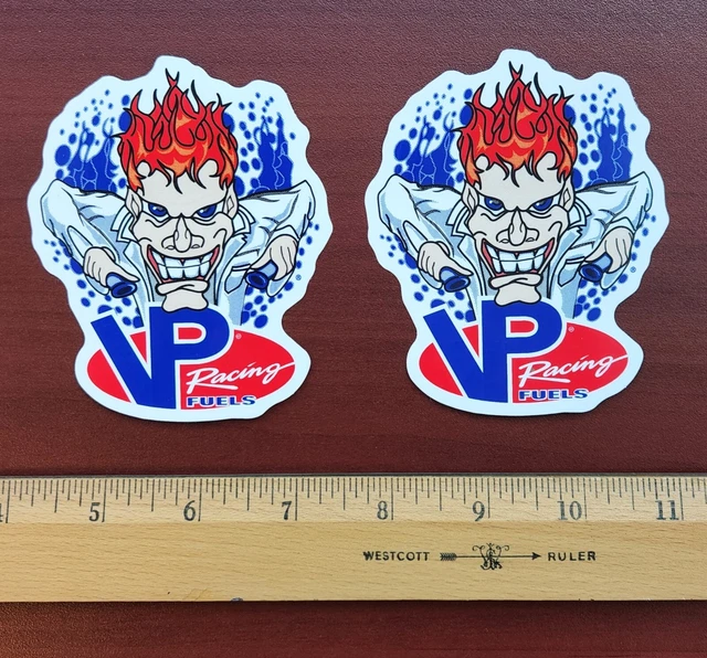 LOT OF 2 VP Racing FUELS Medium IMSA NHRA Mad Scientist 4"x3" Official ...