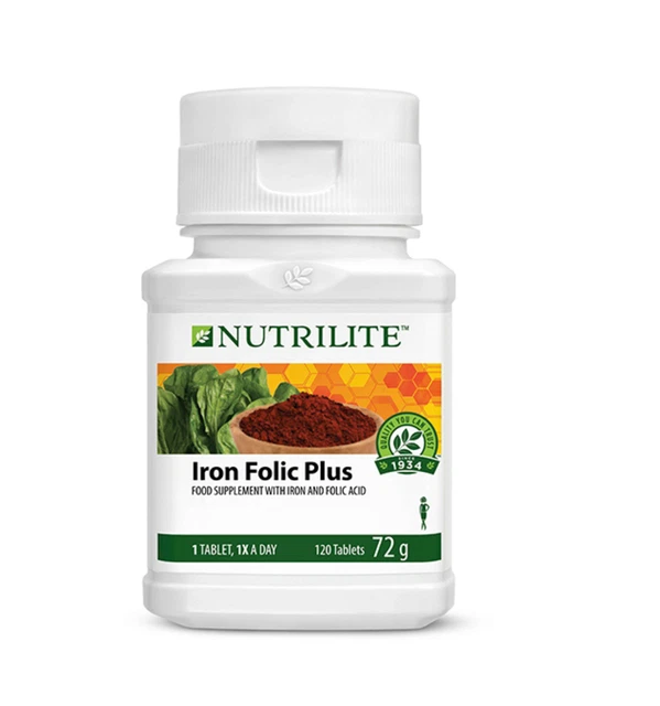 AMWAY NUTRILITE IRON plus Folic Acid 120 Tablets Iron Folic £15.99 ...