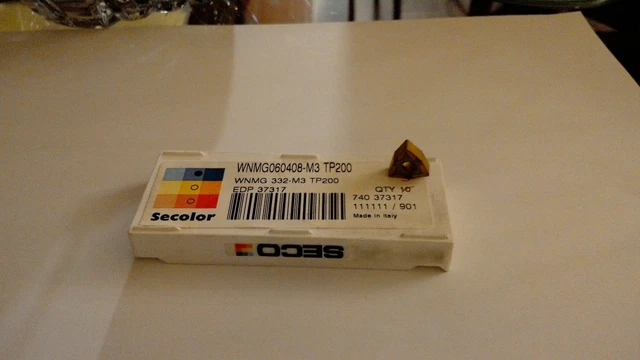 N° 2 INSERTI Tornitura Seco Wnmg060408-M3 Tp200 EUR 9,00 - PicClick IT