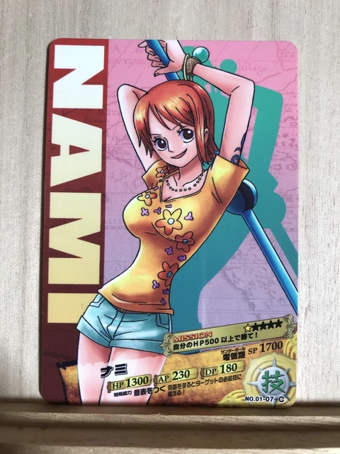 ONE PIECE AR Carddass Nami No. 01-07 C Common Card Bandai Japan 2011 EUR 17,88 - PicClick DE