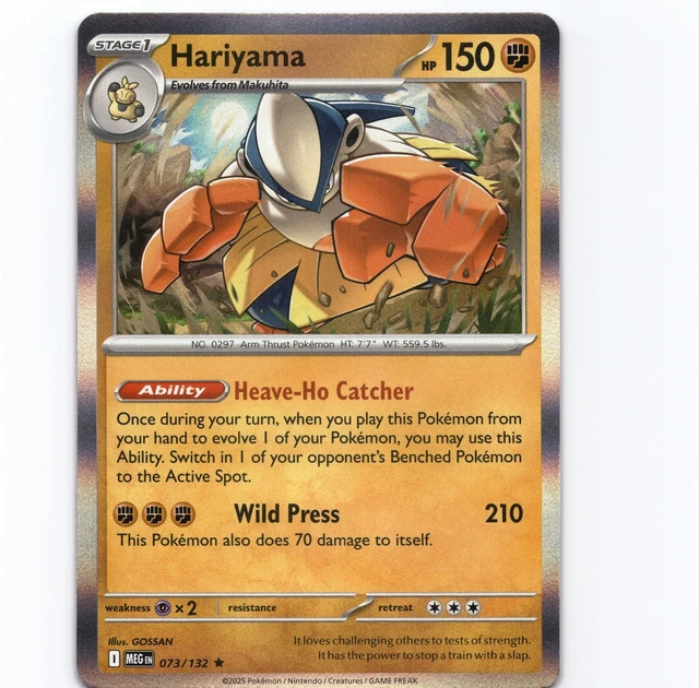HARIYAMA RARE ME01: Mega Evolution 073/132 NM Pokemon £2.70 - PicClick UK