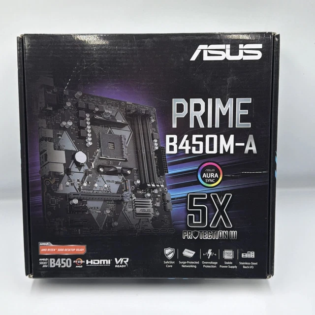 ASUS PRIME B450M-A AM4 Socket Micro ATX Motherboard £57.90 - PicClick UK