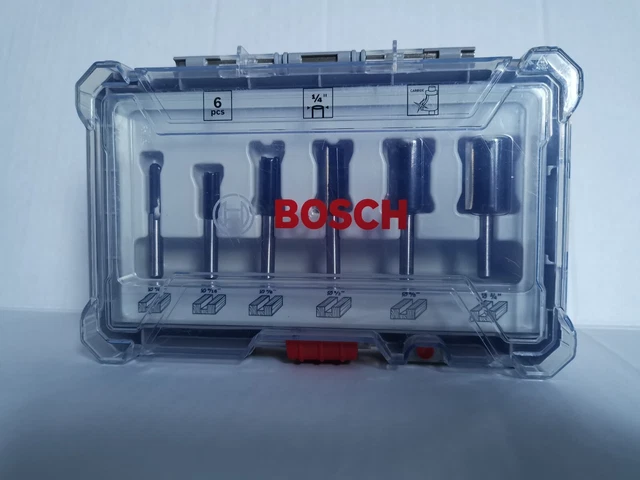 BOSCH PROFESSIONAL SET punte router gambo dritto 1/4 pollici 6 pz EUR ...