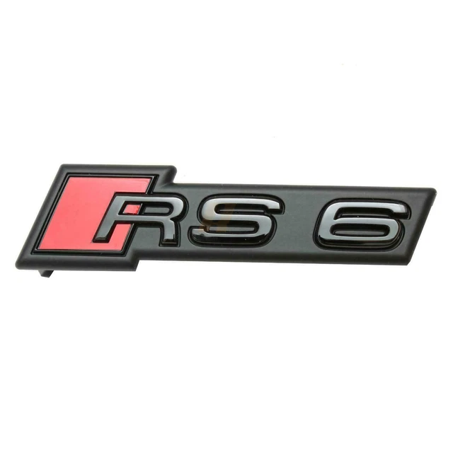 ORIGINAL AUDI RS6 C8 Black Logo Grille Emblem Exclusive Black Edition ...