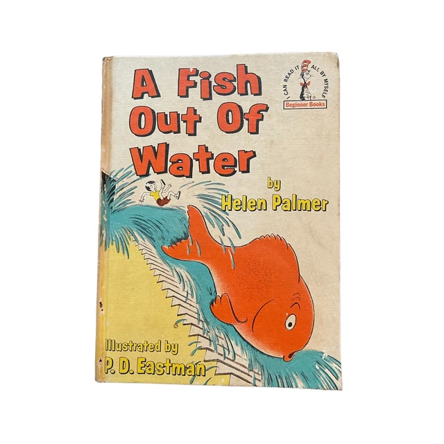 VINTAGE A FISH Out of Water (Dr Seuss 1961) 1ère édition livre rigide ...