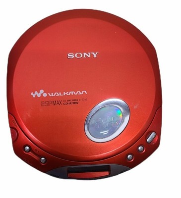 SONY WALKMAN D-E350 ESP Max Portable CD-Player Red Tested Works £25.54 ...