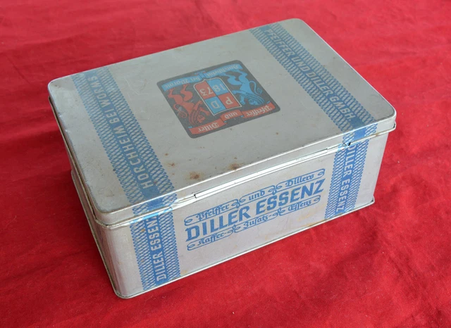 GERMAN WWII WEHRMACHT SOLDIER "Diller Essenz" COFFEE RATION TIN BOX £35 ...