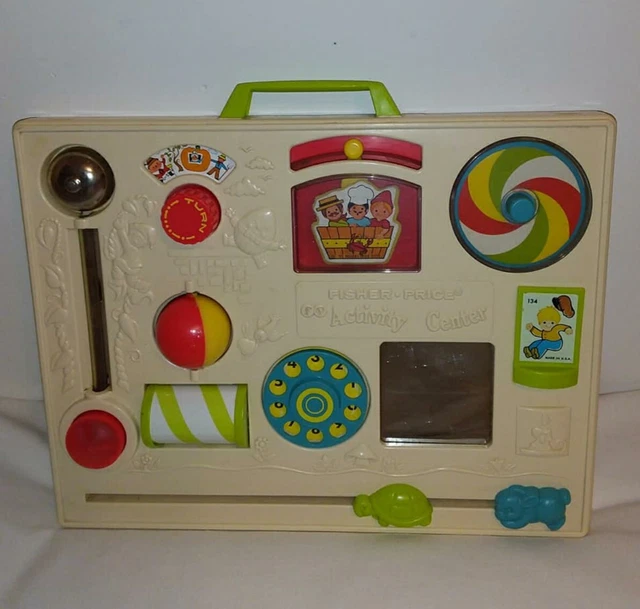 VINTAGE 1973 FISHER Price Activity Center,Crib Mount,Original Box,Baby ...
