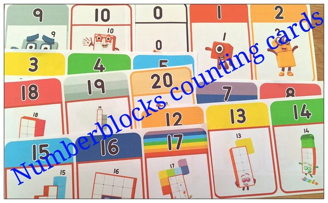 NUMBERBLOCKS NUMBER CARDS to 20 0-20 Teaching Resources counting KS1 ...