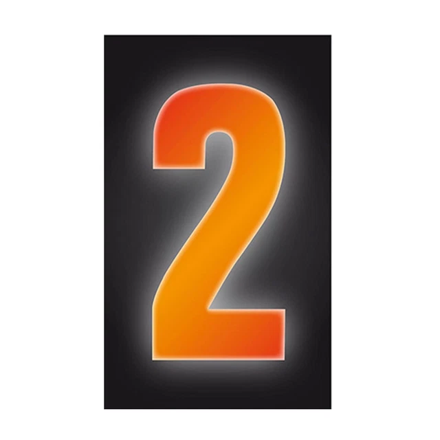 WHEELIE BIN/RECYCLING BOX Number Sticker Label - Hi Viz Orange - 2 £3. ...