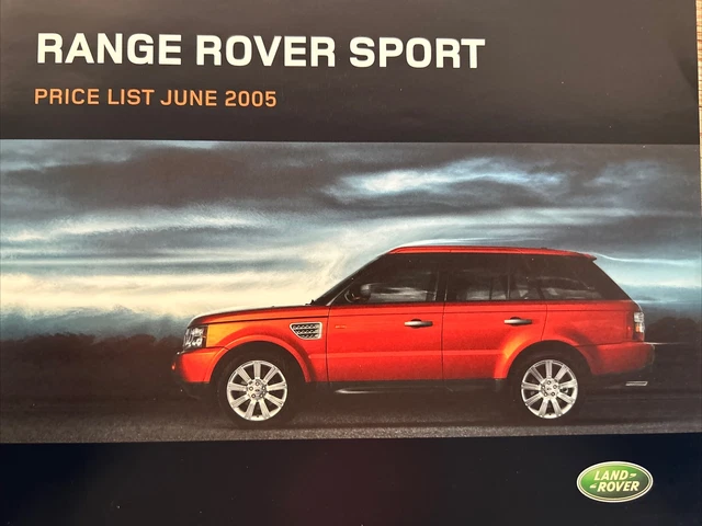 RANGE ROVER SPORT Info Price List Sales Brochure Frameable 2005 £5.99 ...