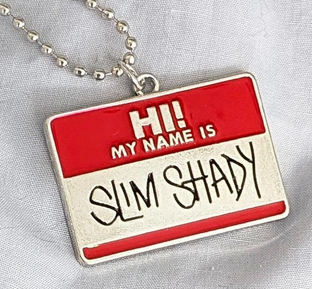 EMINEM SILVER SLIM Shady Necklace Rap Music Singer House Garage Pop ...