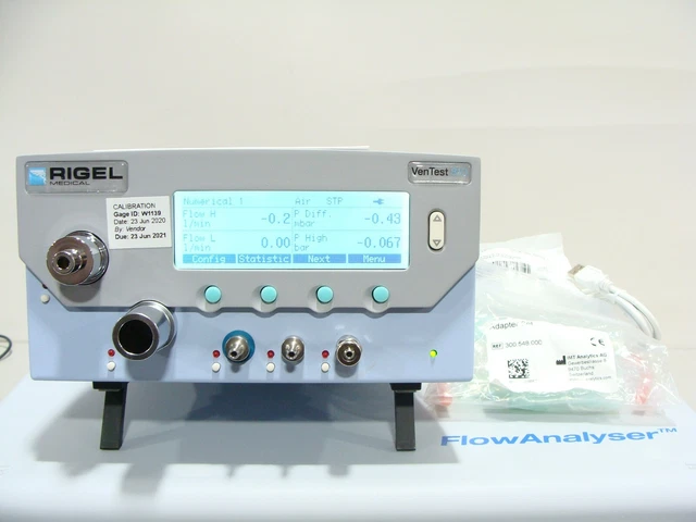 RIGEL IMT MEDICAL Gas Flow Analyzer / Ventilator Calibrator Tester ...