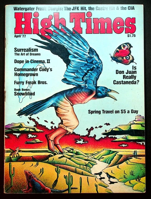 VINTAGE HIGH TIMES Magazine April 1977 VG Surrealism Art Movies Drugs ...