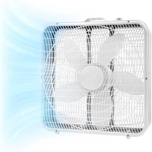 BOX FAN WITH Carry Handle, 20 inch, 3 Speed Full-Force Air ...