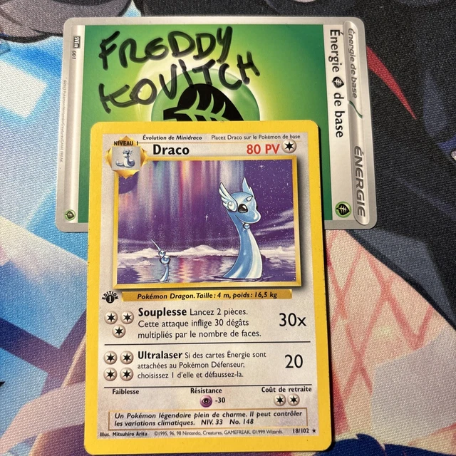 CARTE POKÉMON DRACO 18/102 Rare Set de Base Wizards EDITION 1 FR EUR 3 ...