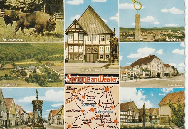 AK MAP, LANDKARTE, Umgebungskarte **SPRINGE am DEISTER** EUR 1,00 ...
