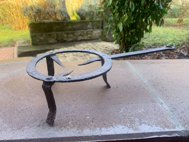 ANCIEN PORTE MARMITE POUR CHEMINEE FER FORGE XVIII ème ART POPULAIRE ...