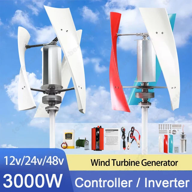 3000W VERTIKAL WINDGENERATOR Windrad Windturbine Windkraftanlage mit ...