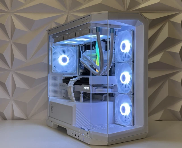 ALL WHITE GAMING PC Ryzen 9800X3D / RTX 5070 12GB / 2TB M.2 SSD / 32GB ...