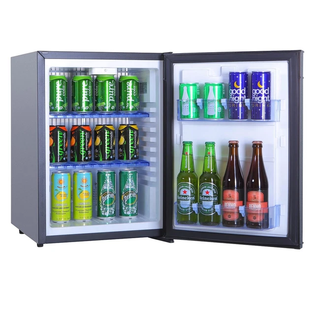 DELLCOOL 40L MINI Bar Fridge Beverage Cooler Refrigerator Black Silent ...