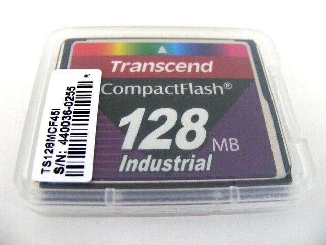 128MB Compact Flash Card Industrial ( 128 MB CF Karte ) TRANSCEND Neu ...