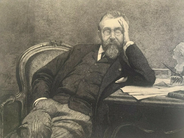 EMILE THIVIER (1858-1922) portrait de Monsieur Cendre signature de Léon ...