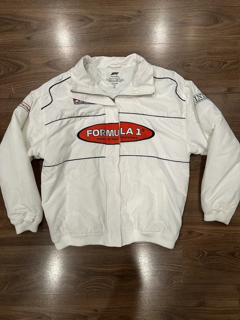 F1 FORMULA 1 Racing Jacket Men’s MED White Fast Is Not Enough Grand ...
