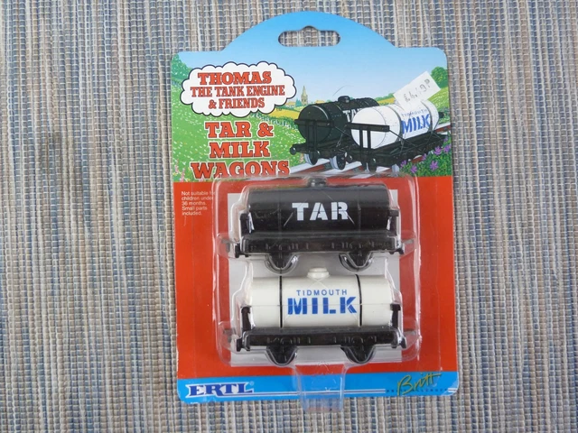 THOMAS THE TANK Engine & Friends Tar & Milk Wagons ERTL Diecast Vintage ...