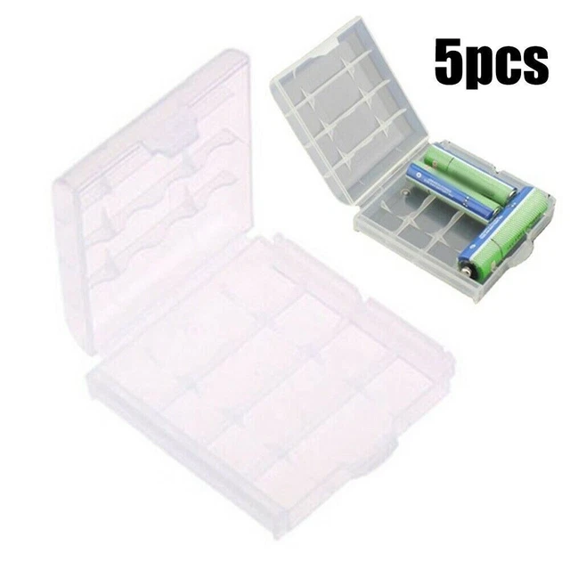 5 X HARD Plastic battery Case Holder Storage Box Cover for AA AAA ...