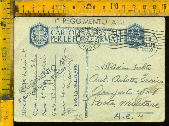 SECONDA GUERRA FRANCHIGIA Posta Militare Aeronautica Roma x PM pg 315 ...