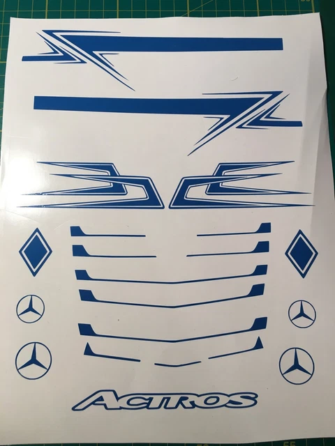 TAMIYA 1/14 TRUCK Mercedes Actros Decals Sticker Set *Any Colour* £16. ...