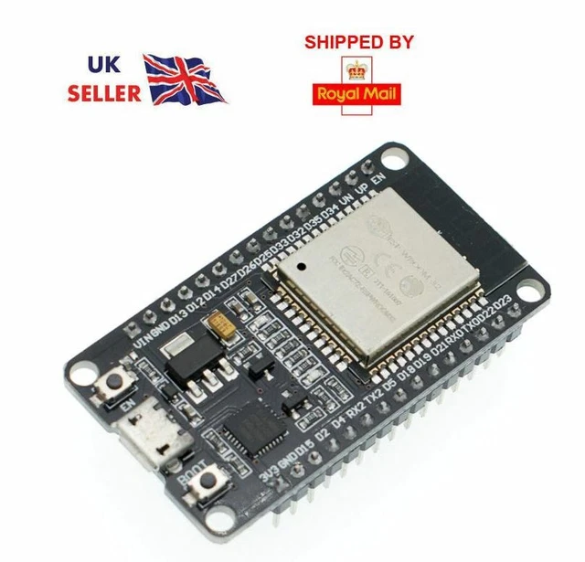 ESP32 DEVELOPMENT BOARD - ESP32 30-pin DOIT Layout, Wi-Fi, Bluetooth ...