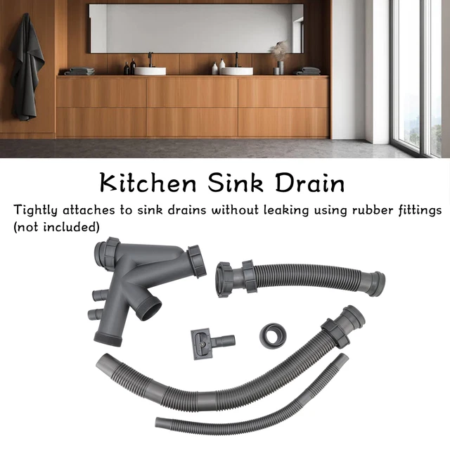 SINK DRAIN ASSEMBLY Kit Quick Connect Functional Bathroom Sink Drain ...
