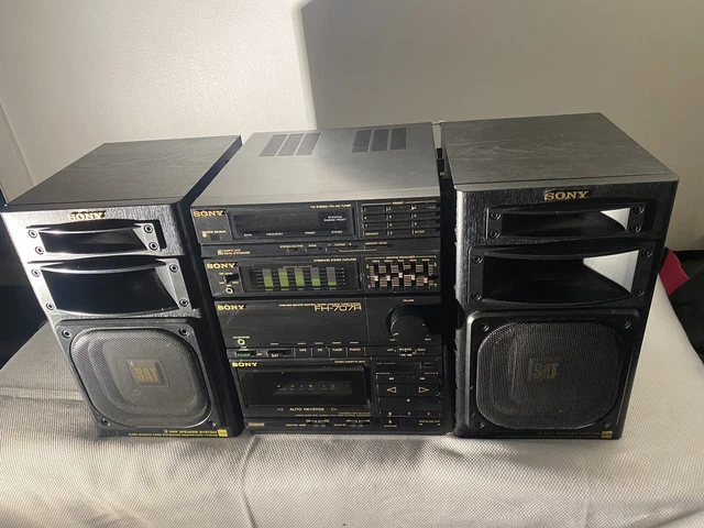 VINTAGE STEREO CASSETTE Sony FH-707R RaRe Cassette Hifi Stereo System ...