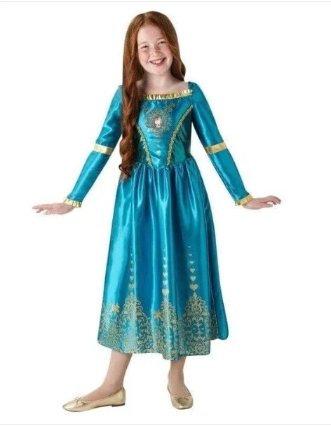 RUBIE'S DISNEY MERIDA Brave Gem Princess Fancy Dress Child Costume 9-10 ...