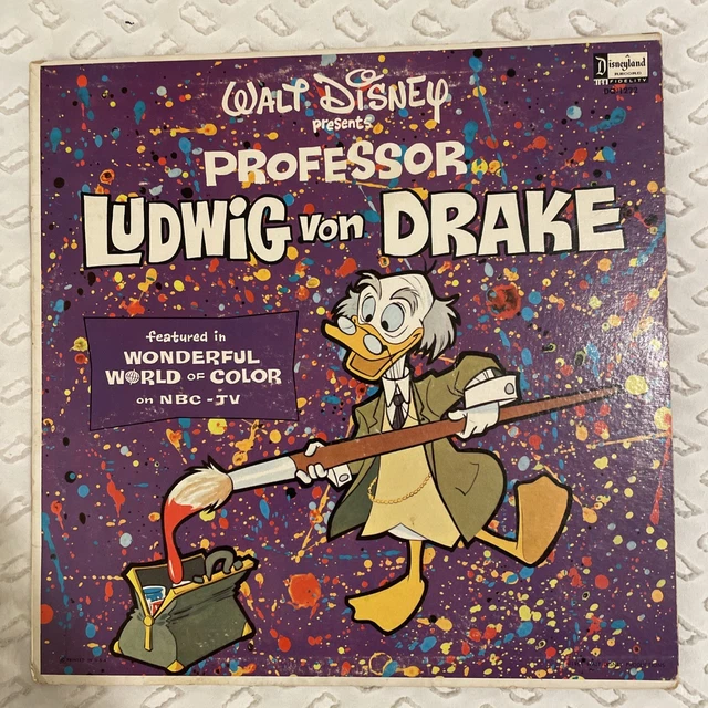 WALT DISNEY PRESENTS Professor Ludwig Von Drake LP with Sleeve 1961 ...