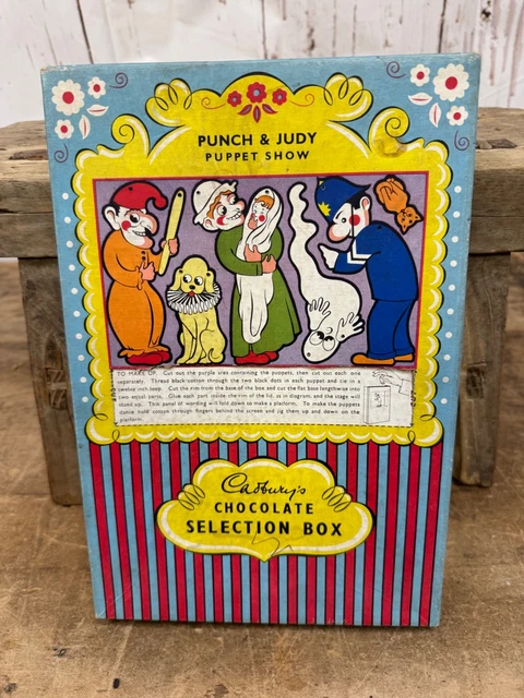 RARE VINTAGE CADBURYS Chocolate Selection w Punch & Judy Puppet Theatre ...