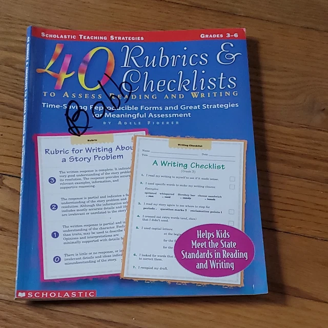 40 RUBRICS AND Checklists to Assess Reading and Writing : Time-Sa $0.99 ...