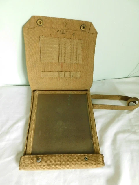 WW2 BRITISH ARMY Webbing Map Case ~ W&G Ltd 1944 ~ D-Day £26.99 ...