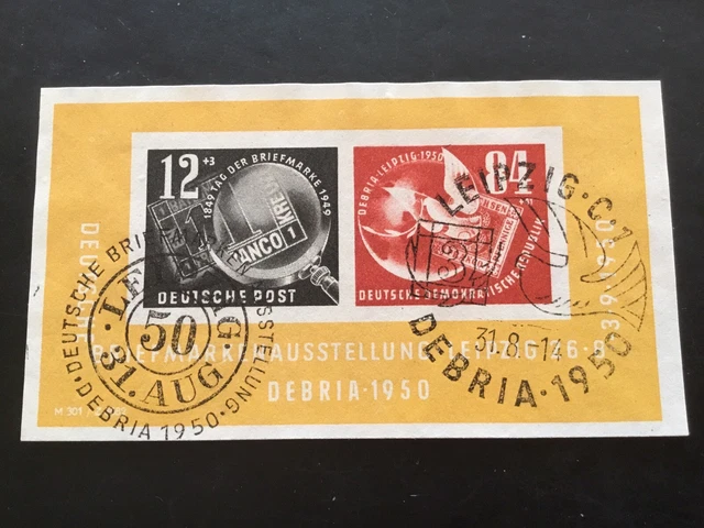 DDR BLOCK 7 (DEBRIA LEIPZIG) GESTEMPELT mit Sonderstempel s,Foto Kp140 Echt EUR 8,00 - PicClick DE
