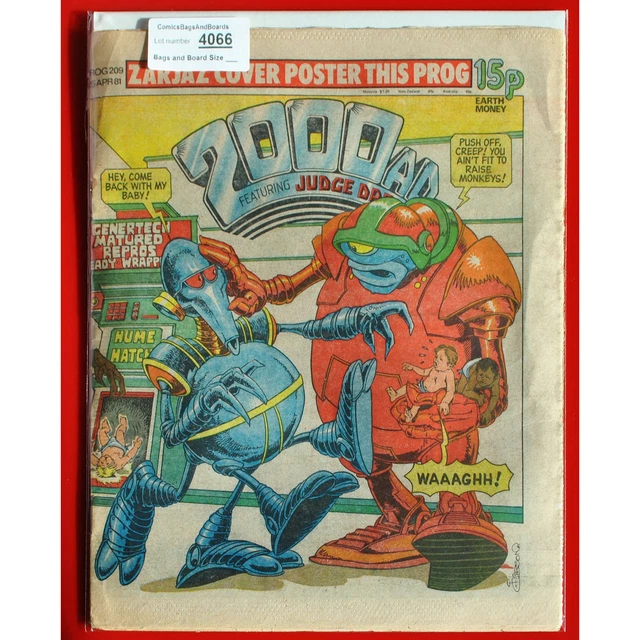2000AD PROG 210 Judge Dredd Body Sharks Comic Book 2 5 81 UK 1981 (lot ...