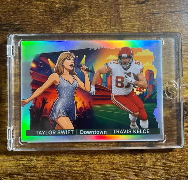 TAYLOR SWIFT TRAVIS Kelce 2025 Custom Downtown Card Cheifs Non Auto $27 ...