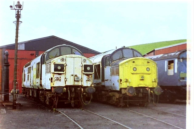 35MM RAILWAY COLOUR Negative of Class 37 340 and 37 424 at Cheddleton £ ...