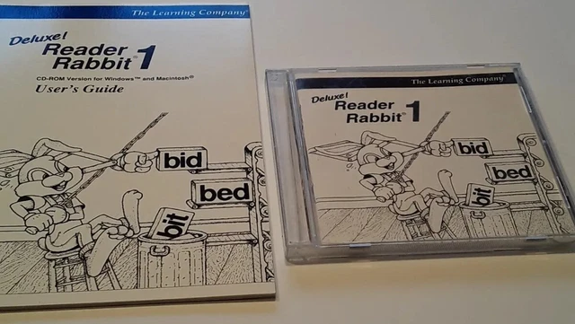 READER RABBIT 1 DELUXE 1996 CD-ROM and Users Manual Mac PC Format $4.99 ...