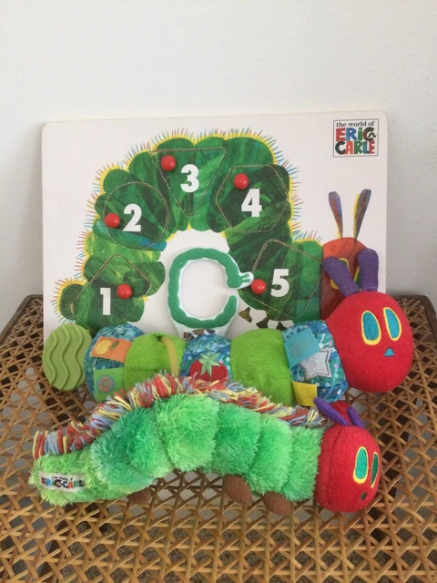 THE VERY HUNGRY Caterpillar Bundle Jigsaw, Soft Toy, Cot Pram Sensory ...