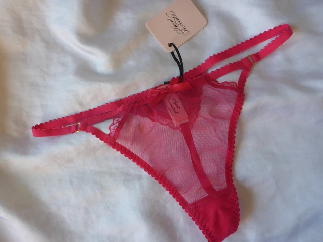 12,AGENT PROVOCATEUR FIA G-string, sheer mesh, Pink, AP size 4,NEW £28. ...