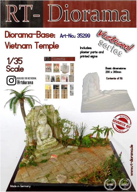 DIORAMA-BASE: VIETNAM TEMPLE [standard] 1:35 Diorama Model Kit RT ...